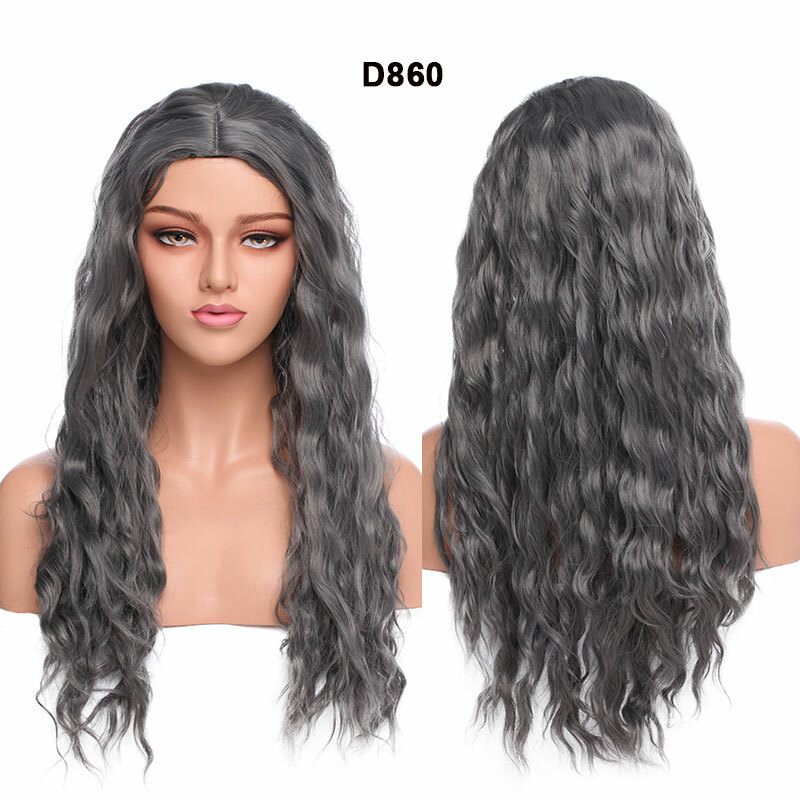 Impressive Ladies Long Wig Black Brown Blonde Natural Curly Straight ...