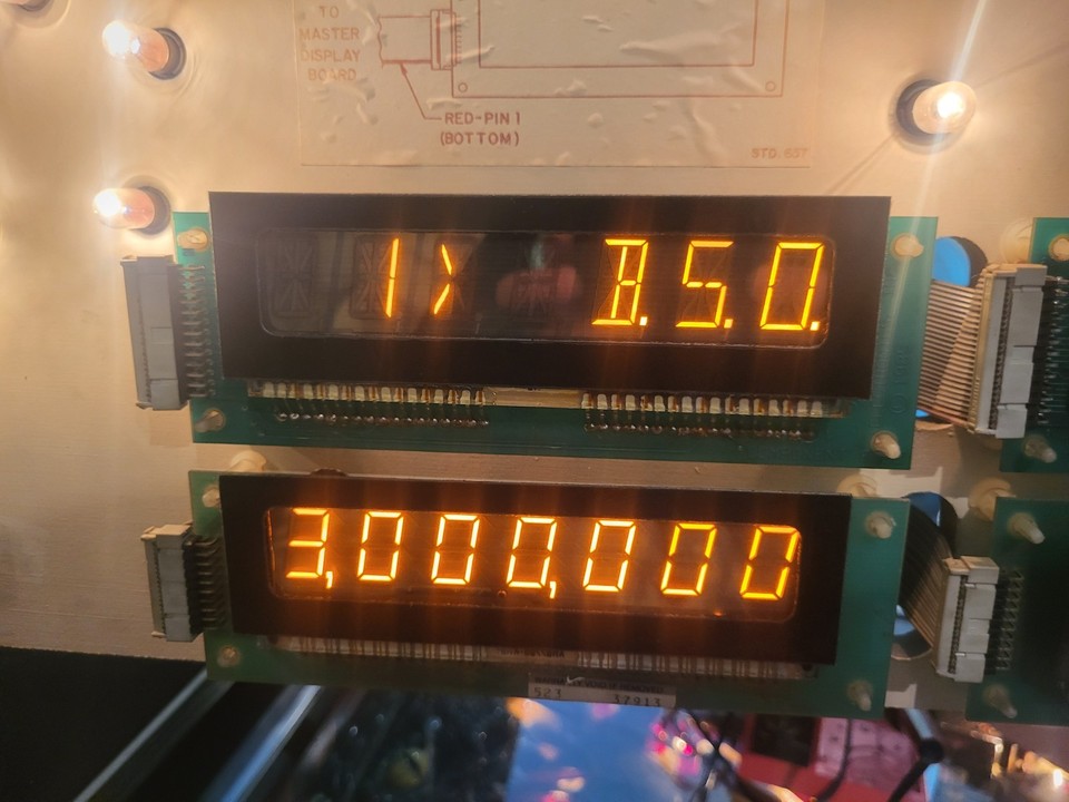 Williams Pinball 7 Digit Numbers Display, System 11 Tested And Working ...