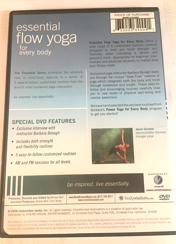 Essential Flow Yoga For Every Body DVD / Ships Same Day with Tracking ...