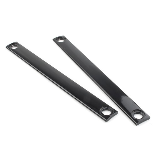 Black CNC Fork Panel Accent Strips Molding Trim For Harley Softail ...