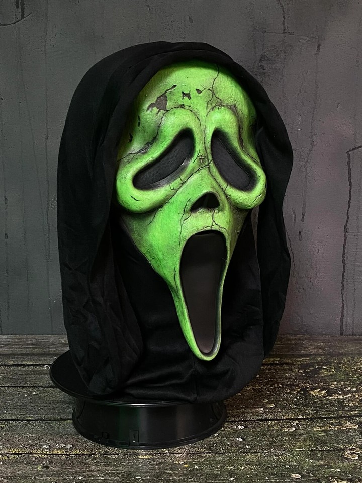 STAB Scream 6 Ghostface Mask Rehaul Green Glow in the Dark Billy Loomis ...
