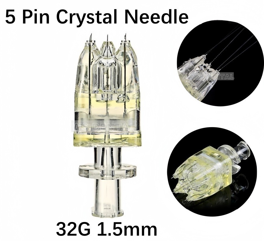 5-100pc 5 Pin Crystal Multi-Tips Replace Needle For Beauty Facial Skin ...