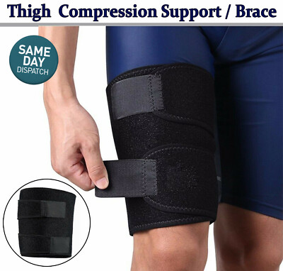 Hamstring Thigh Support Wrap Brace Hip Leg Quad Compression Strain ...