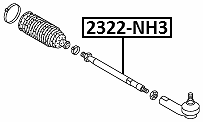 2322-NH3 Febest STEERING TIE ROD 6RU423810, 6RD423810 | eBay