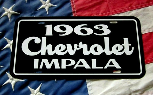 1963 Chevrolet IMPALA license plate car tag 63 Chevy Bubble top Super ...