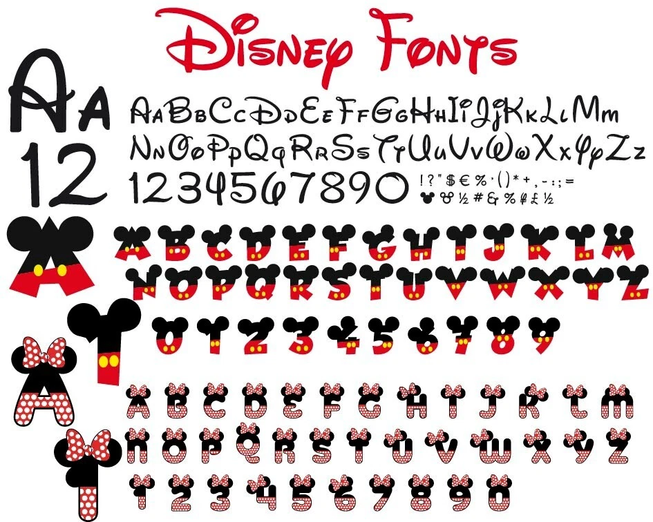 Disney Letter Font