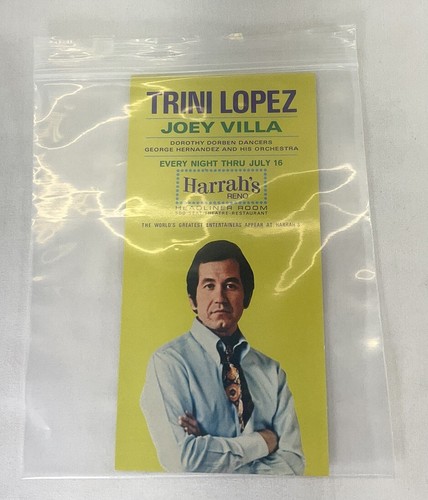 Trini Lopez | Joey Villa Harrah's Reno Postcard | eBay