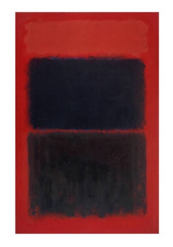 55” MARK ROTHKO Light red over black, Hand printed Screen print | eBay