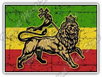 Rasta Flag Lion Bob Marley Reggae Car Bumper Window Vinyl Sticker Decal ...