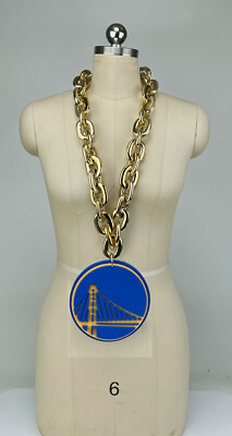 New NBA Golden State Warriors Gameday Tailgate Gold Fan Chain Fanchain ...