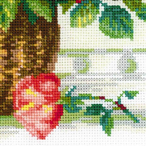 Riolis counted cross stitch Kit Basket With Roses, DIY | eBay