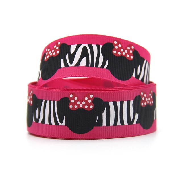 Minnie Mouse Ribbon 1m long Zebra pattern | eBay