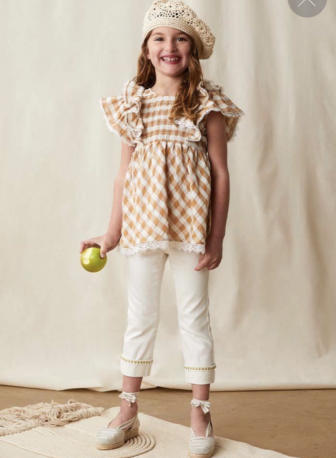 Matilda Jane Girls Logan Cropped Straight Leg White Jeans Size 6 New in ...