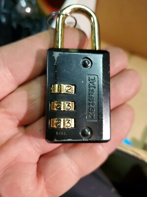 Combination Master Lock Black And Gold. Combination sent with lock ...
