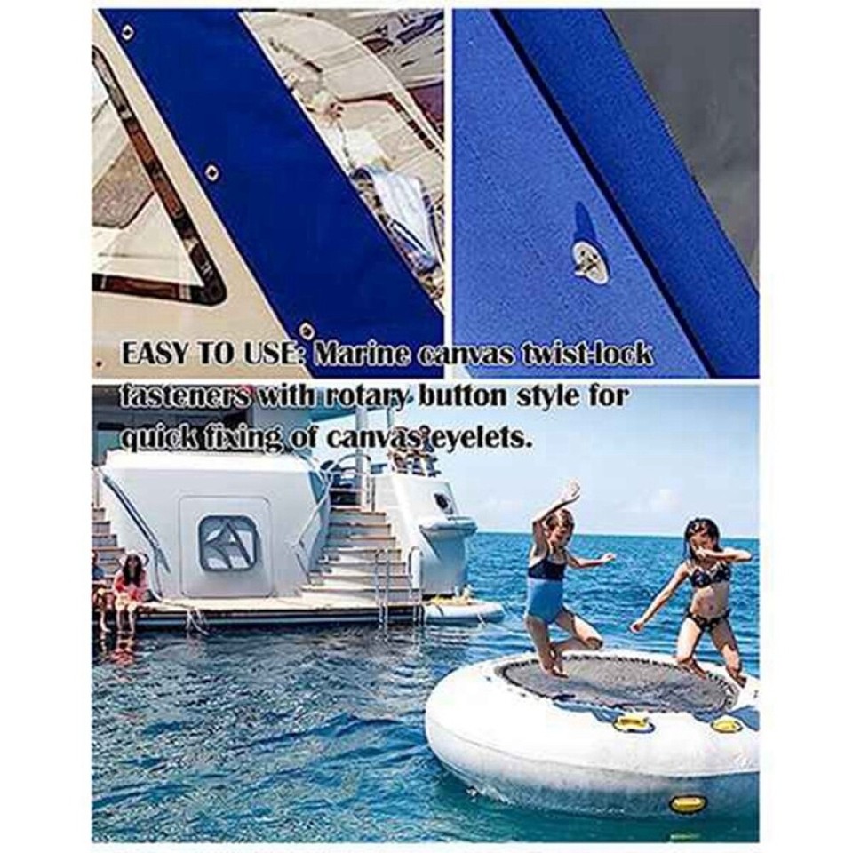 20x Turn Button Fastener with Eyelet & Washer Kit for Boat Cover ...