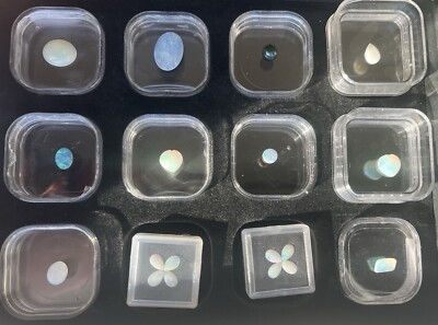 Box Of Opals, Lot Of Australian Natural Stones, Cabochon Gem Opal Set ...