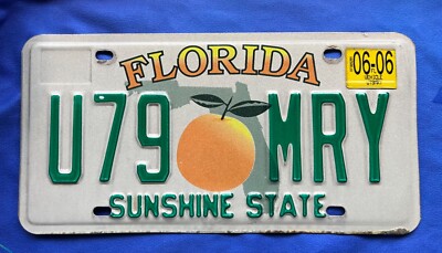 Florida License Plate - Sunshine State - Orange - Expired - FREE ...