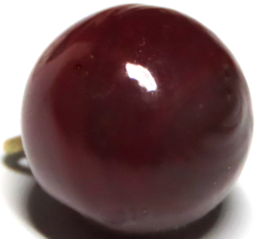 ANTIQUE TRANSPARENT PIGEON BLOOD RUBY RED GLASS CHARM STRING BALL ...