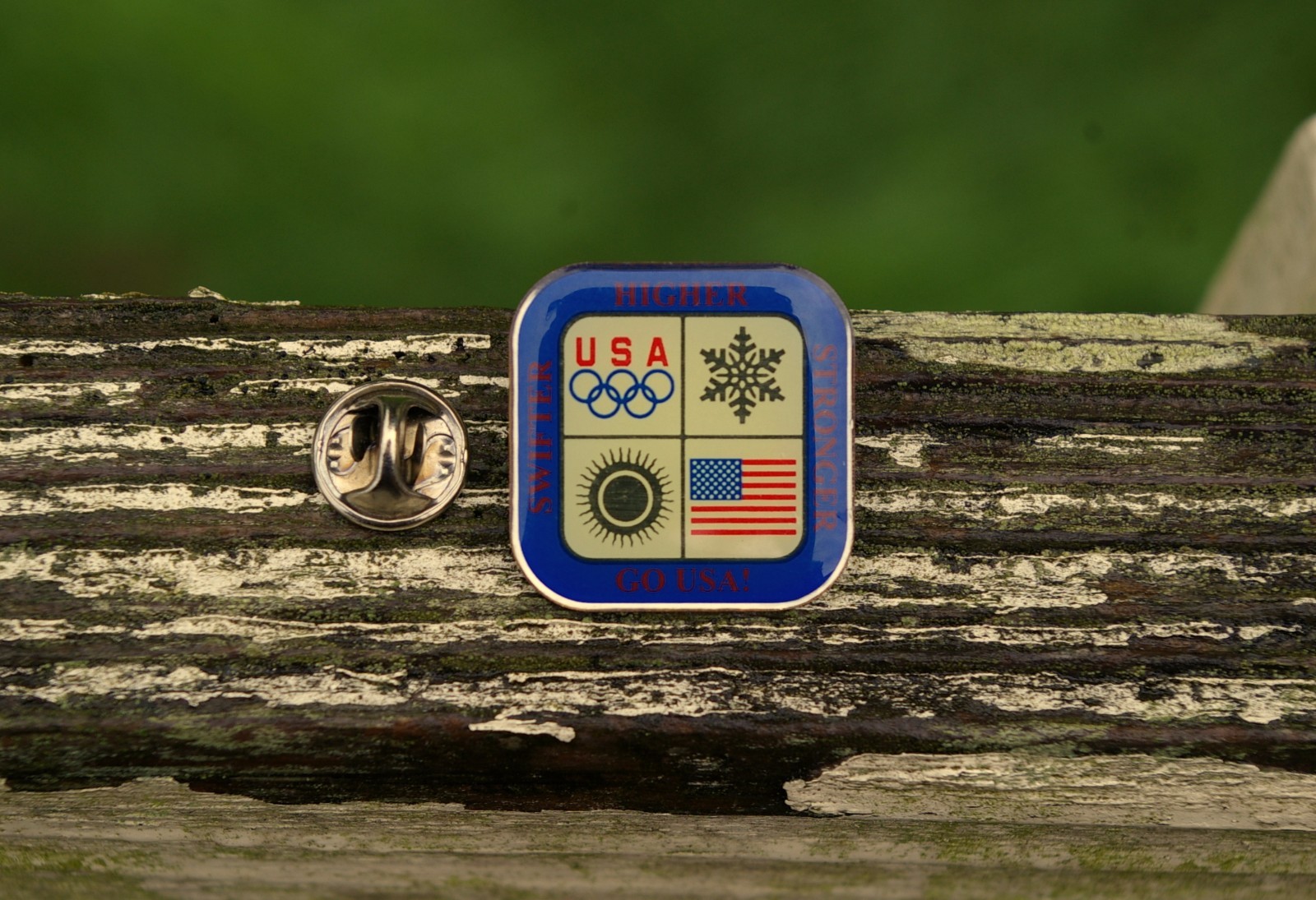 Swifter Stronger Faster Go USA! USA Olympics Enamel Pin Pinback ...