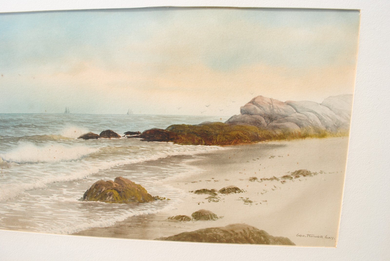 George Howell Gay 1858-1931 American art antique coastal watercolor ...
