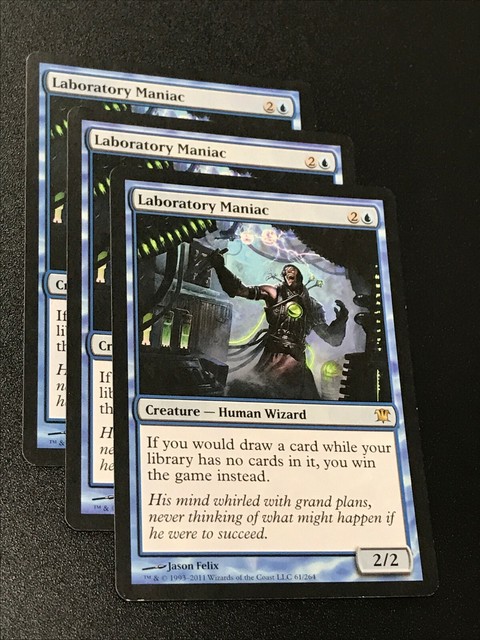 Set of 3x Laboratory Maniac Very Light Play VLP Innistrad Magic ...