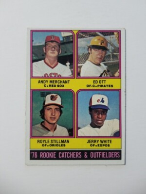 1976 ROOKIE CATCHERS AND OUTFIELDERS 1976 TOPPS BASEBALL CARD #594 OTT ...