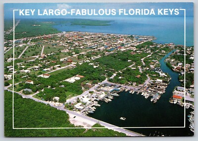 Postcard Florida Key Largo Aerial view 5X | eBay