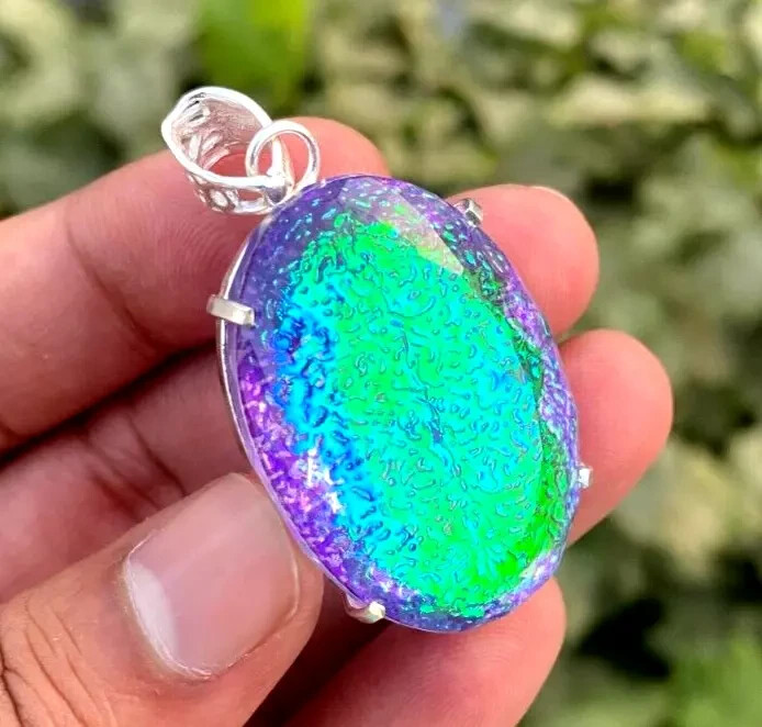 111 Ct+ Natural Oval Monarch Fire Opal Doublet 925 Solid Silver Pendant ...
