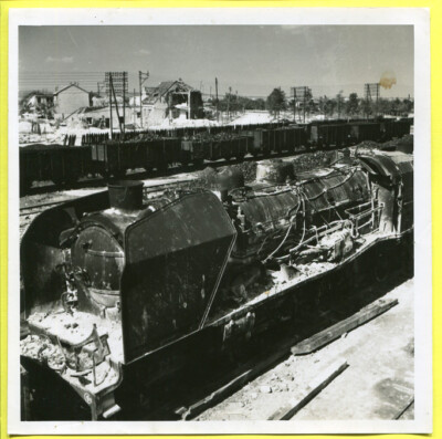 WW2 France Wrecked Railroad Yards Argentan France Original Press Photo ...