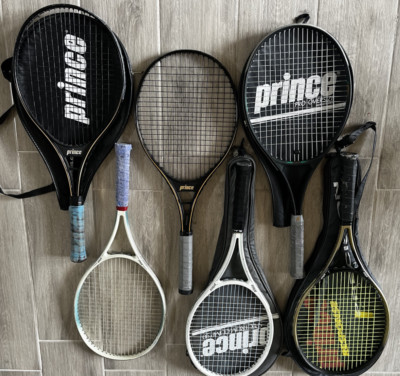 (Lot of 6) PRINCE Tennis Rackets/ Tricomp 110, Response, Pro oversize ...