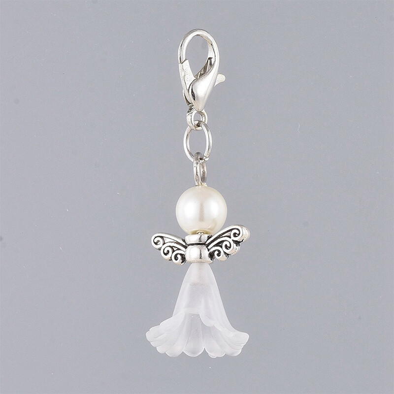 Guardian Angel Keychain Heart Shaped Wings Key Ring Healing Keychains ...