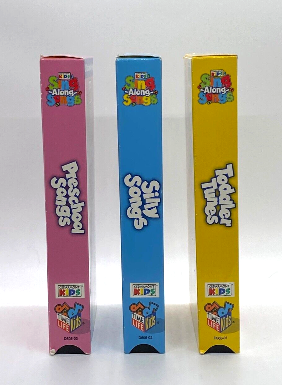 Cedarmont Time Life Kids SING ALONG SONGS VHS Lot of 3 Silly Toddler ...