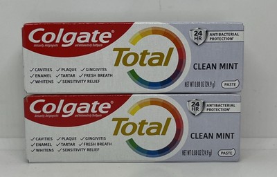 Colgate Total Clean Mint Toothpaste 0.88 oz NEW 2 Boxes EXP 2026 | eBay