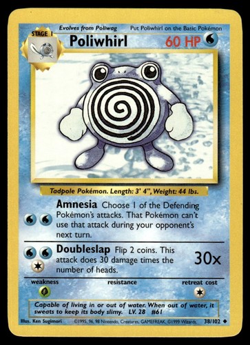 1999 Pokemon Classic - Base Set Poliwhirl #38 Heavy Play | eBay