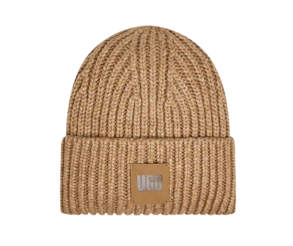 Womens UGG Chunky Rib Beanie - Camel, One Size [103603] | eBay