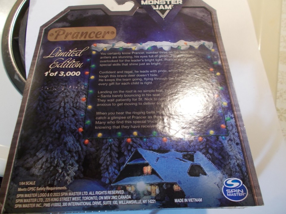 2023 Spin Master Monster Jam Exclusive Holiday Prancer Dancer and Vixen | eBay