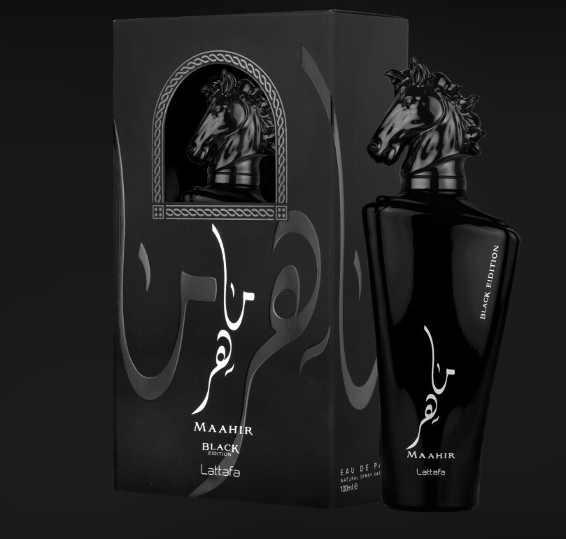 MAAHIR LATAFFA BLACK EDITION 100ML Unisex Perfume EDP WITH GIFT BAG ...