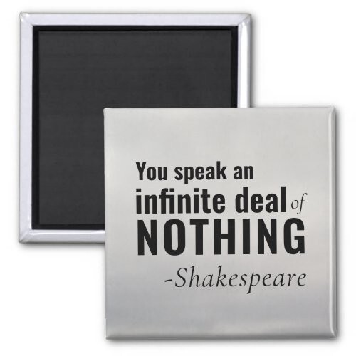 Square Magnet Funny Shakespeare Insult Existential Size 2 In Print ...