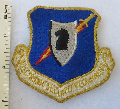 Used ORIGINAL Vintage US AIR FORCE ELECTRONIC SERCURITY COMMAND PATCH ...