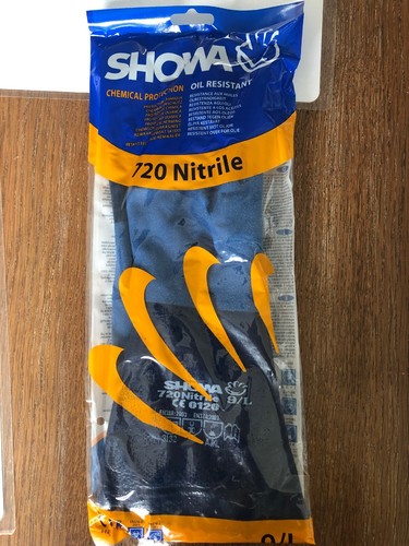 SHOWA Gants de protection 720R-Résistant Aux Produits Chimiques ...