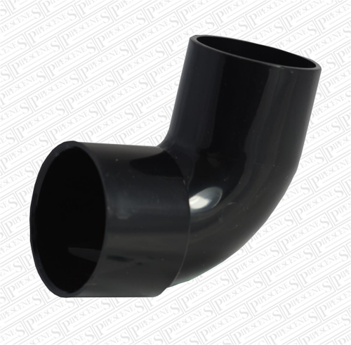 BLACK 40mm 43mm Solvent Weld Glue Waste Pipe M & F Bend Street Elbow 92 ...