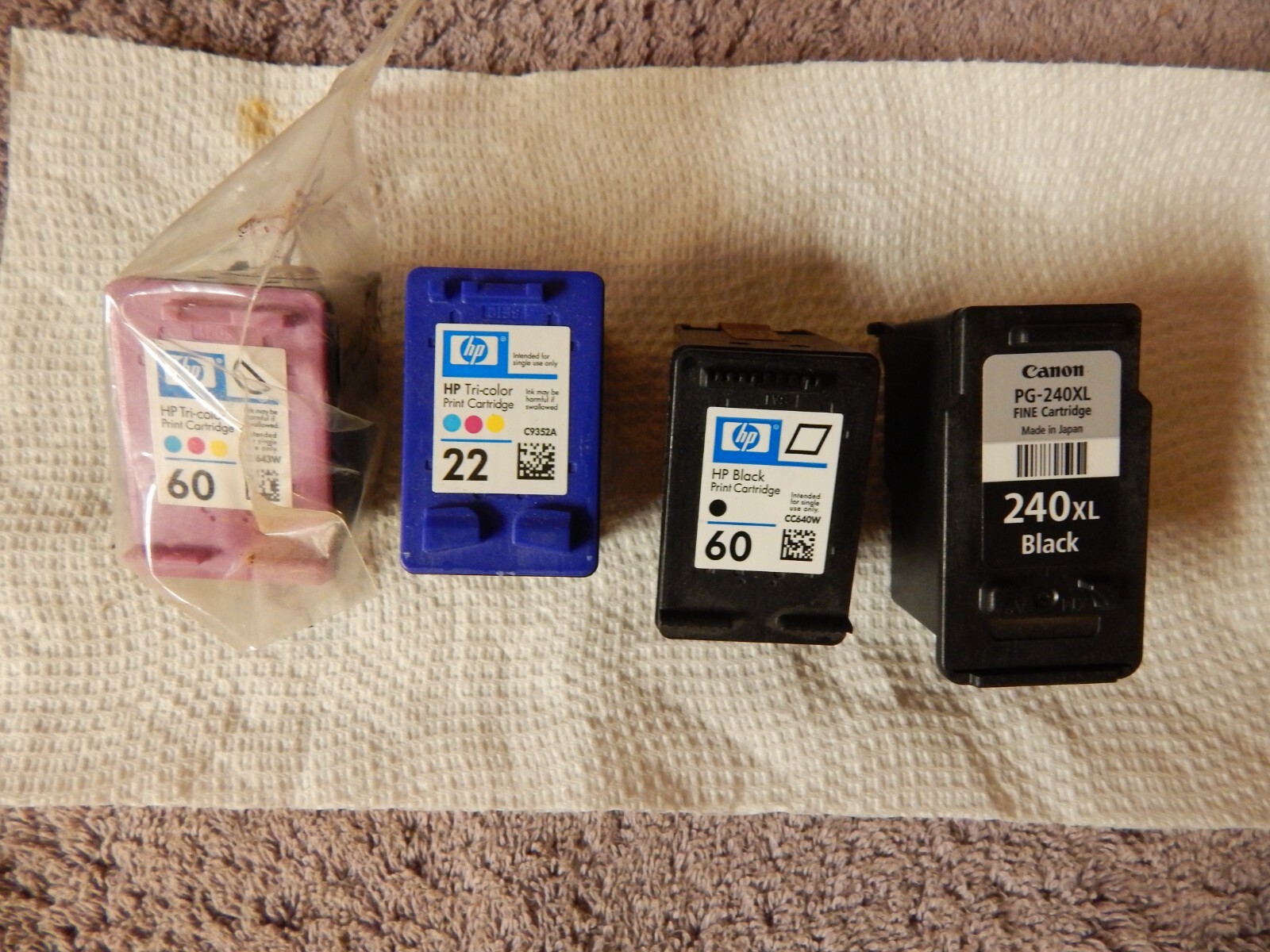 Set Of 4 Empty Print Cartridges 3 HP 1 Canon | eBay