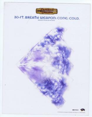 30-FT Breath Weapon/Cone Of Cold (D&D 3.5 RPGA Spell Template d20 2003 ...