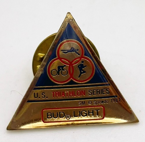VTG US Triathlon Series Bud Light Beer Speedo 1982 Pinback Button Pin 1 ...