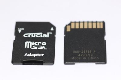 2PCS CRUCIAL MICRO SD TRANSFLASH TO SD SDHC MEMORY CARD ADAPTER ...