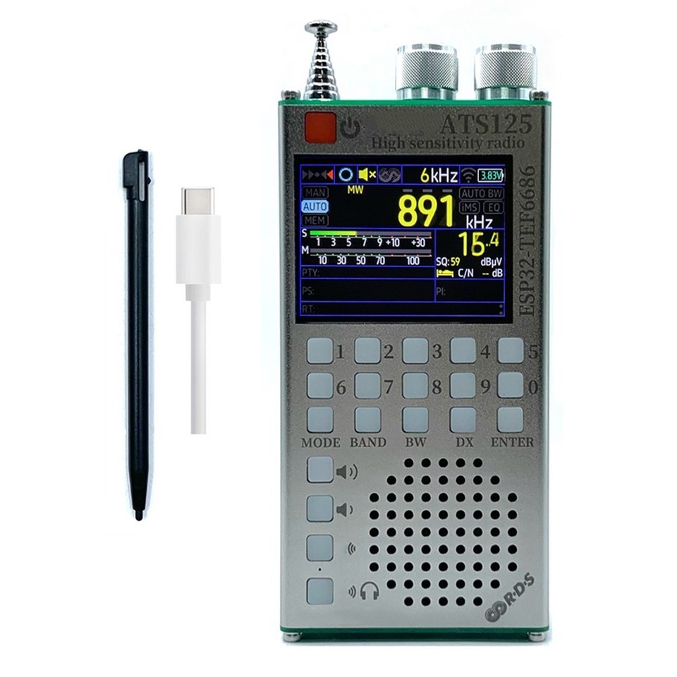 2 4 Inch Touch Screen ATS125 Portable Radio Receiver for Multiple ...