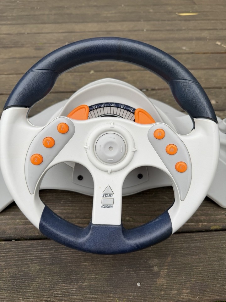 Mad Catz Racing Wheel Sega Dreamcast Race Steering MC2 MadCatz Cats ...