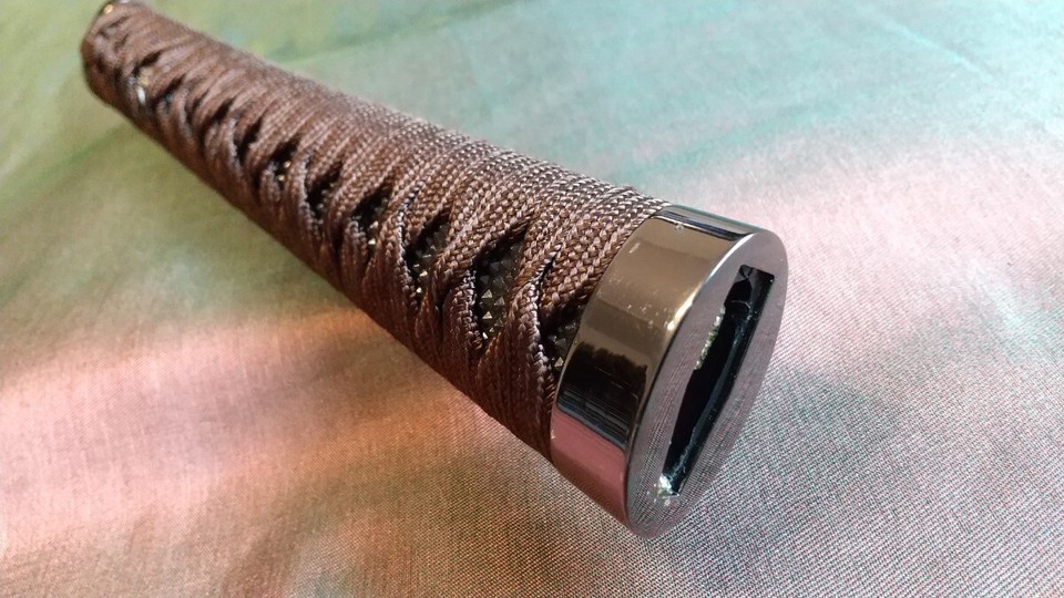 Japanese Samurai Sword fittings katana Brown Tsuka Handle from Japan A004 | eBay