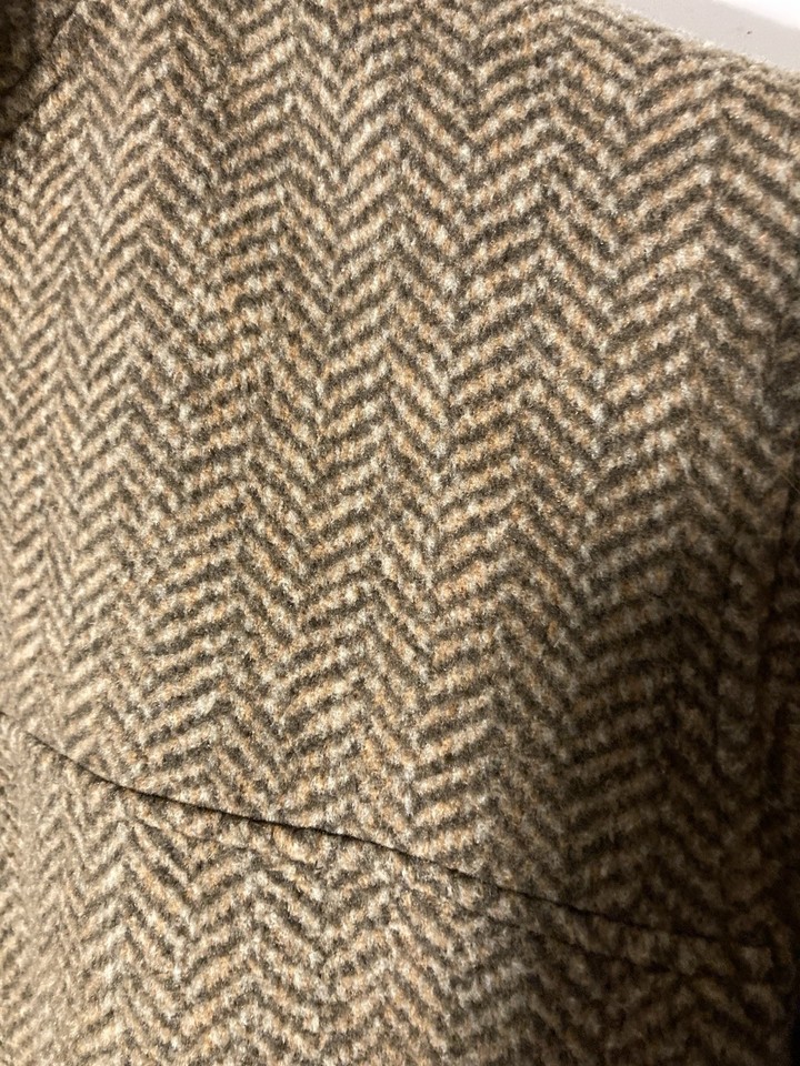 ORVIS Mens M Brown Herringbone Weave 1/4 Snap Fleece Pullover Jacket-Pockets-EUC | eBay