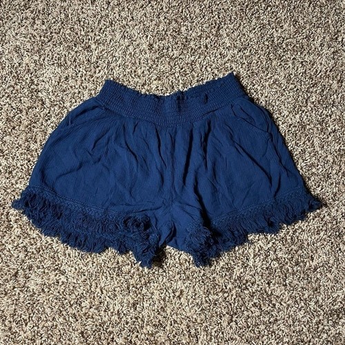 White Crow medium navy blue high rise shorts with pockets. | eBay